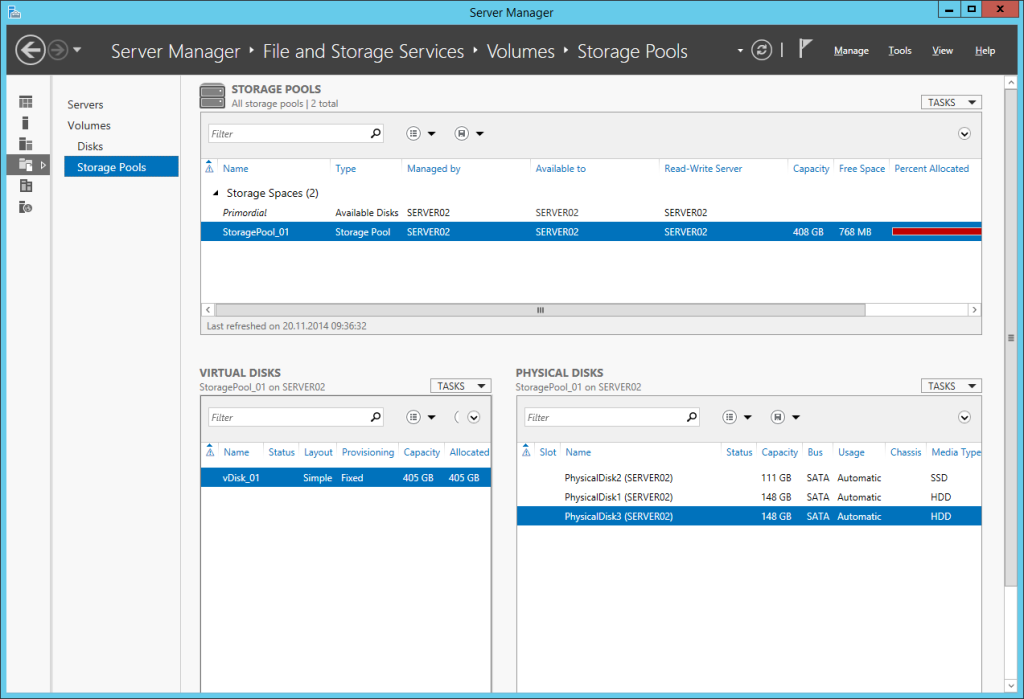 Windows Server 2012 R2 Storage Pool erstellenEin einfaches Netzwerk